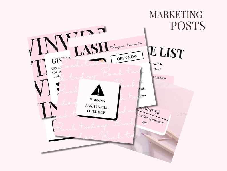 Lash Tech Instagram Post Templates Lash Quotes Lash Posts - Etsy