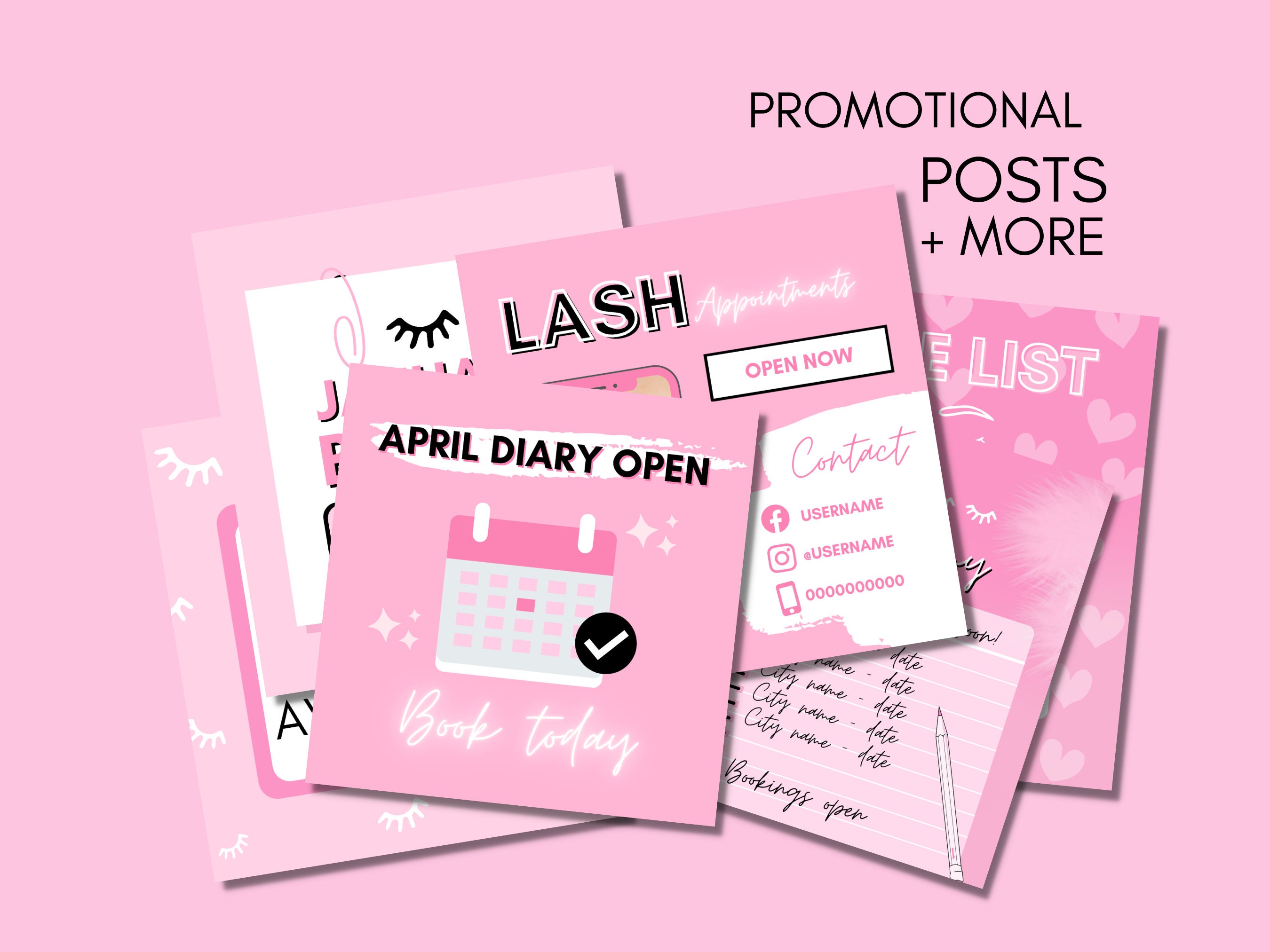 Lash Tech Instagram Post Templates Lash Quotes Lash Posts - Etsy
