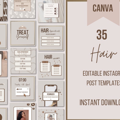 Hair Instagram Post Templates Hair Quotes Hair Posts - Etsy