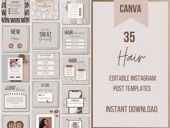 Hair Instagram Post Templates Hair Quotes Hair Posts | Etsy