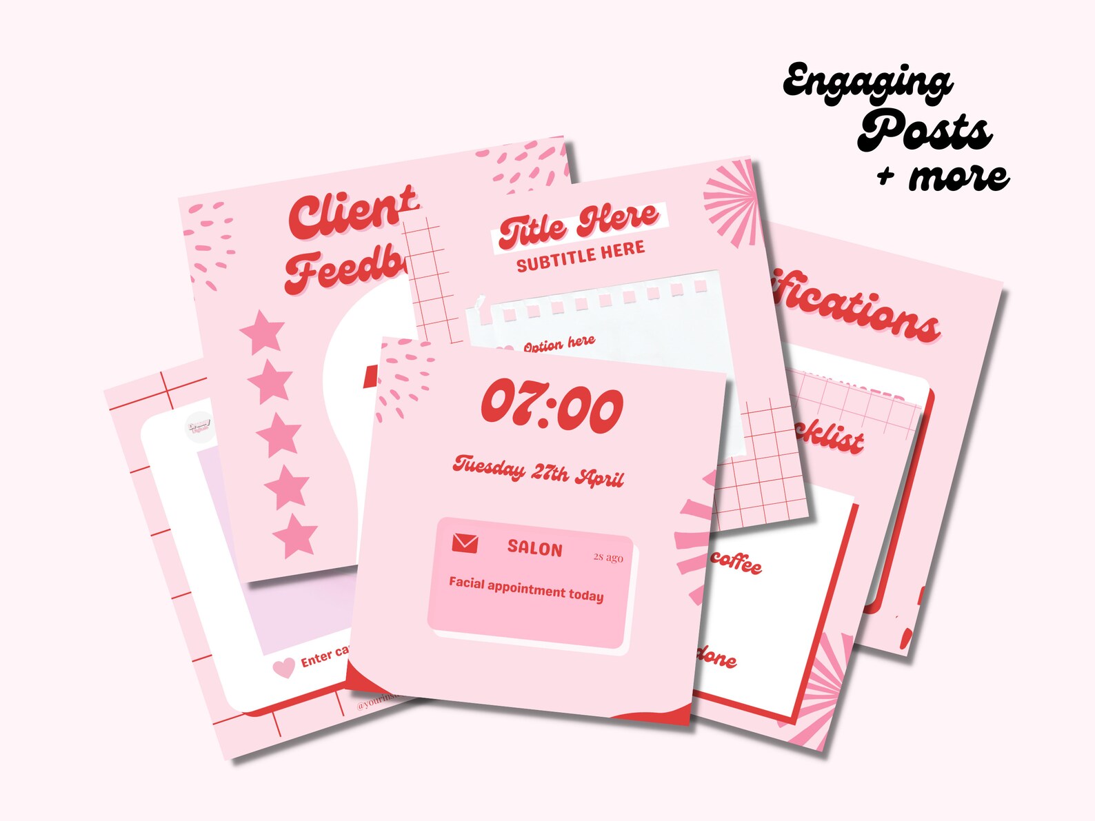 Instagram Post Templates Retro Y2K Beauty Instagram Posts - Etsy