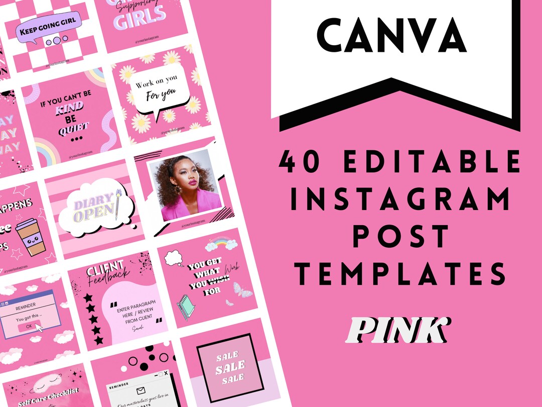 Pink Colorful Instagram Post Templates, Pastel Beauty Instagram Posts ...