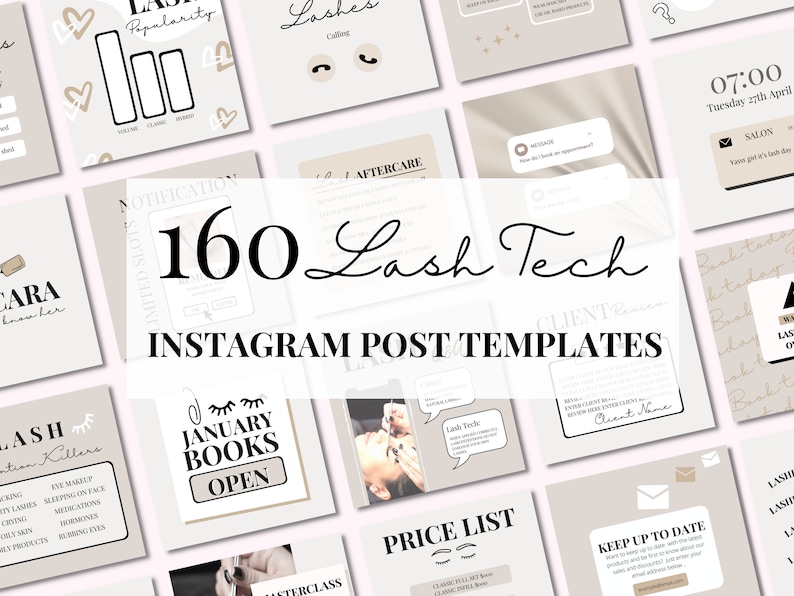 Lash Tech Instagram Post Templates Lash Quotes Lash Posts - Etsy