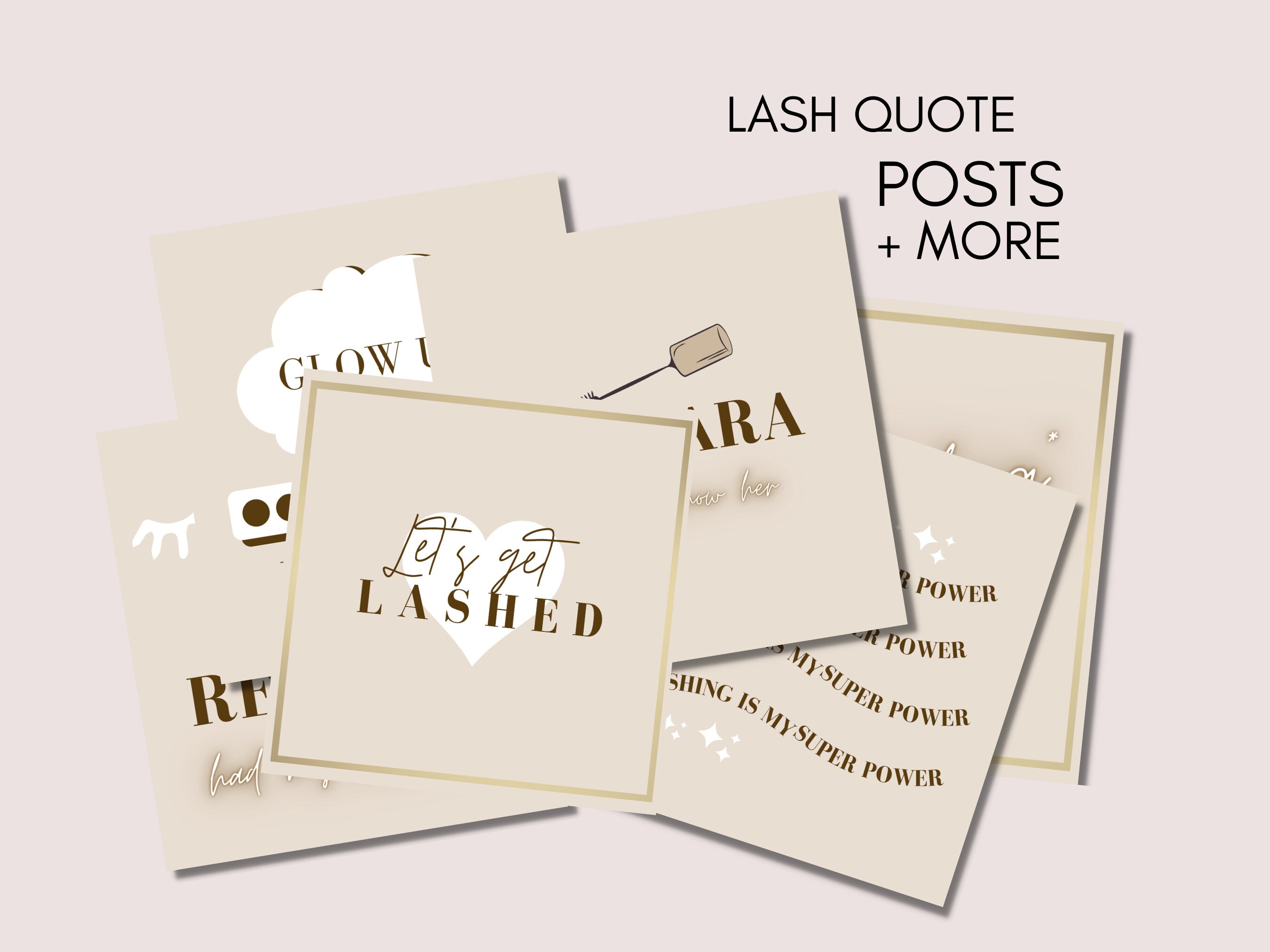 Lash Tech Instagram Post Templates Lash Quotes Lash Posts - Etsy UK