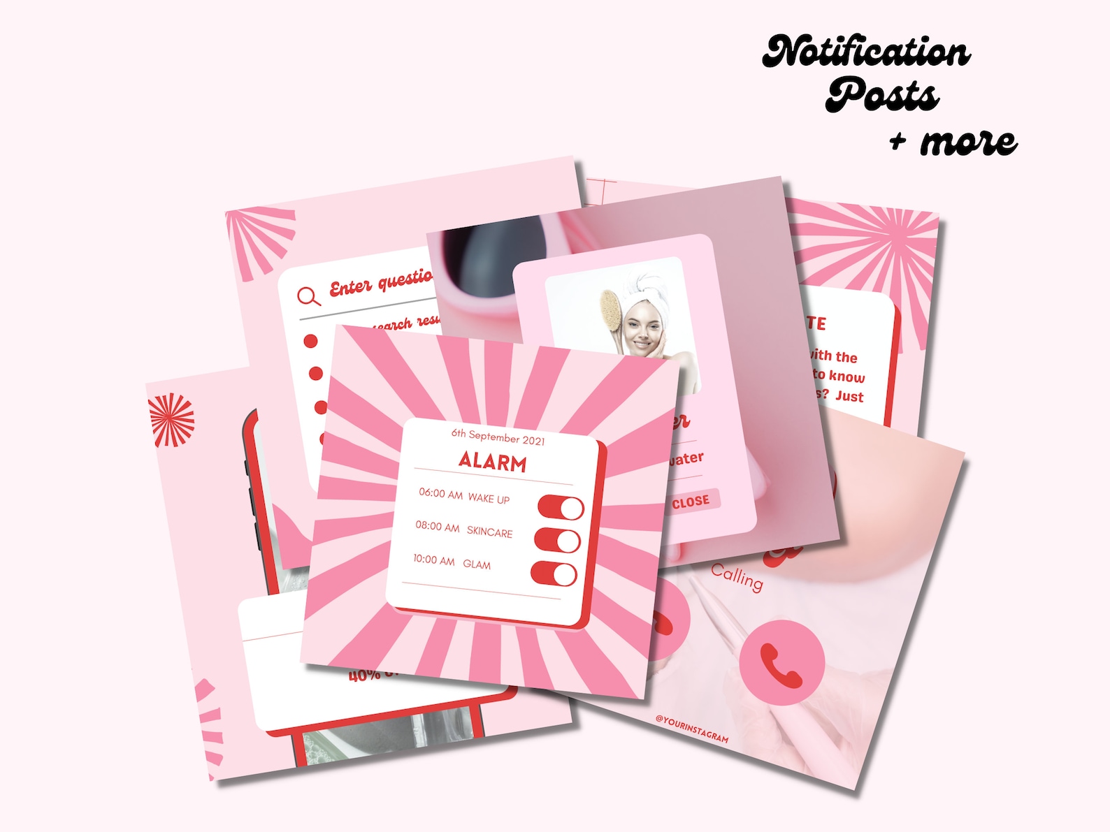 Instagram Post Templates Retro Y2K Beauty Instagram Posts - Etsy