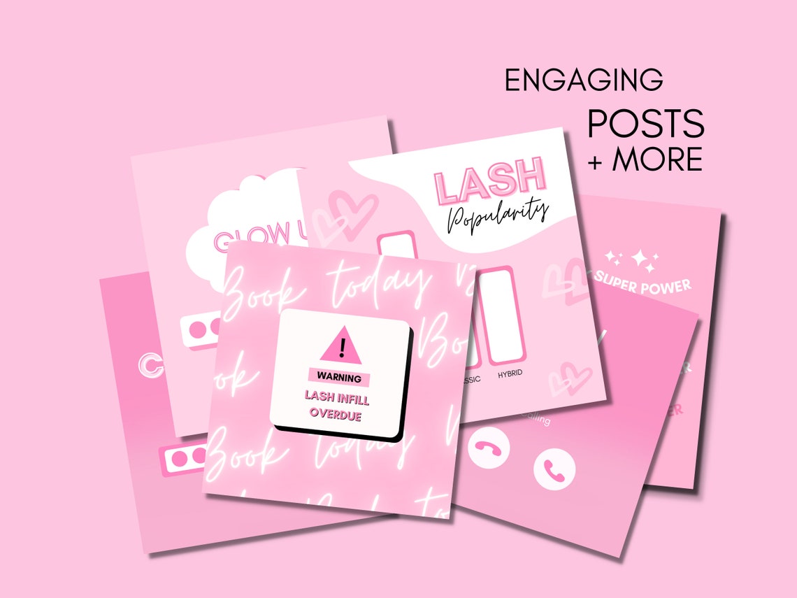 Lash Tech Instagram Post Templates Lash Quotes Lash Posts - Etsy Canada