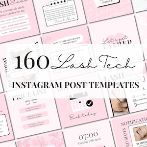 Lash Tech Instagram Post Templates Lash Quotes Lash Posts - Etsy UK