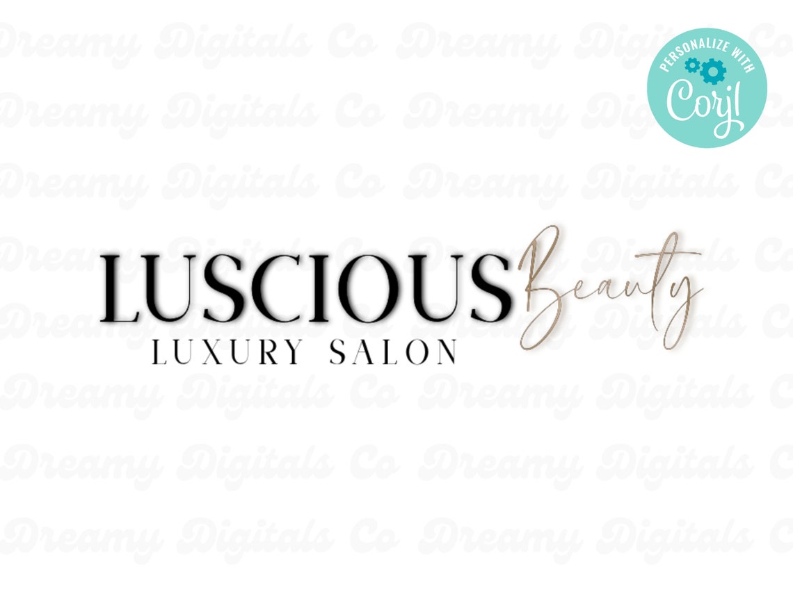 DIY Gold Logo Design Premade Gold Foil Minimal Logo Set | Etsy