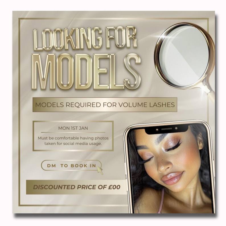 DIY Aesthetics Flyer, Lash Flyer, Model Search, Weekly Appointments ...