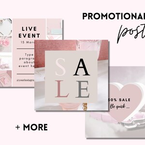 Pink Instagram Post Templates, Canva Templates, Blush Pink, Beauty ...