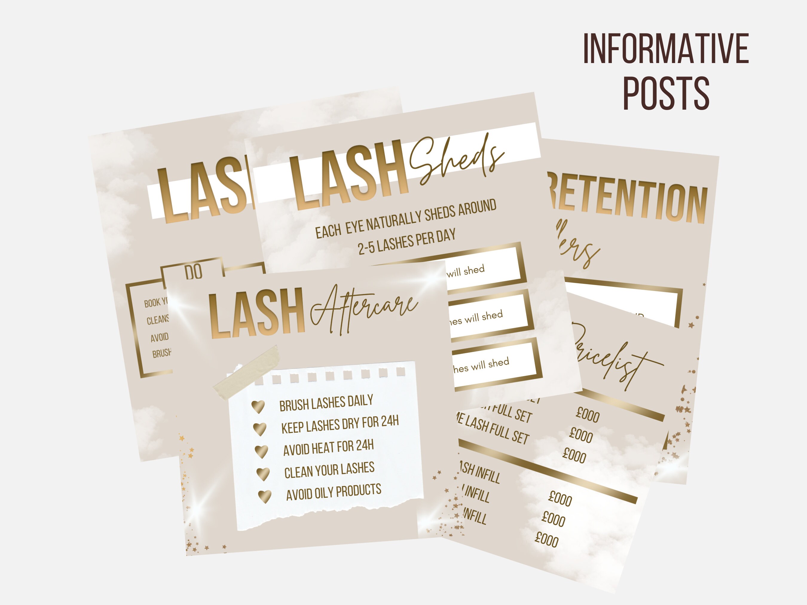 Lash Tech Instagram Post Templates Lash Quotes Lash Posts - Etsy