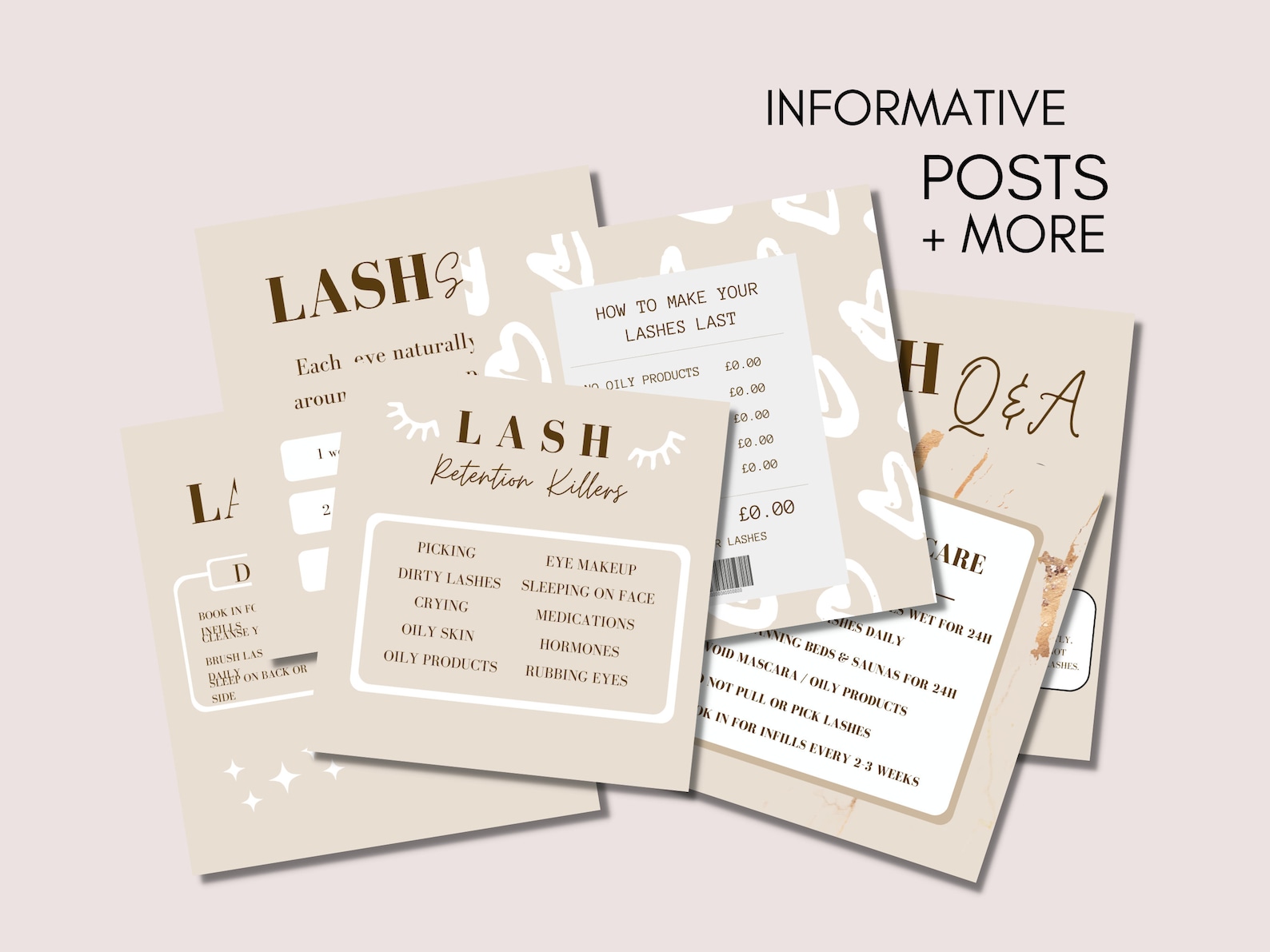 Lash Tech Instagram Post Templates Lash Quotes Lash Posts - Etsy UK