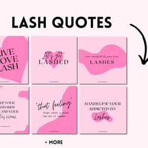 Lash Tech Instagram Post Templates, Lash Quotes, Lash Posts, Branding ...