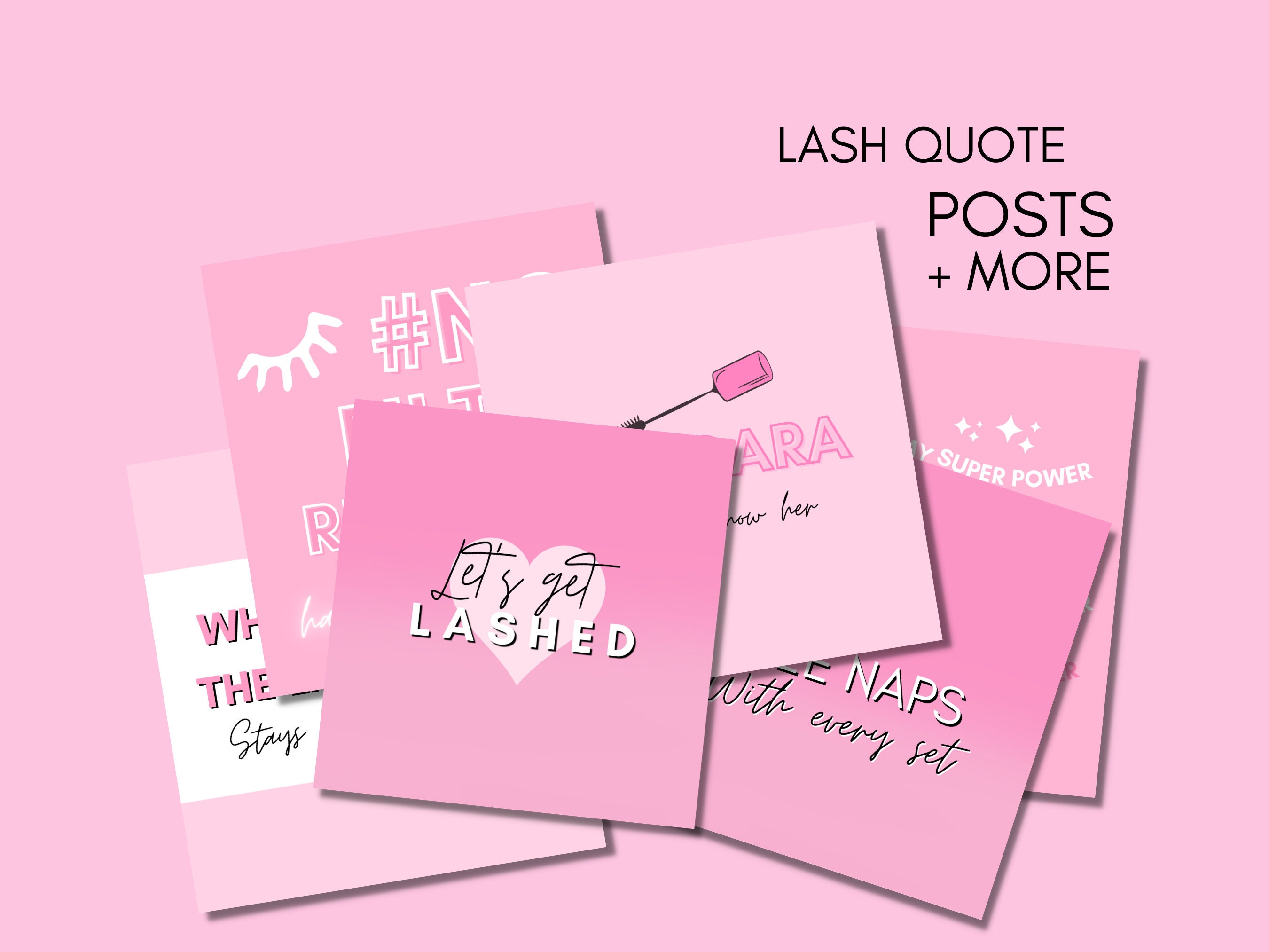 Lash Tech Instagram Post Templates Lash Quotes Lash Posts - Etsy