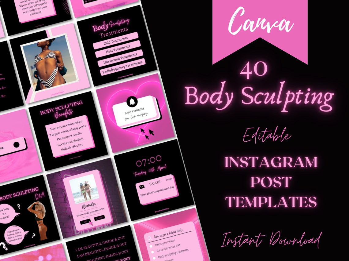 Body Sculpting Instagram Post Templates Body Contouring - Etsy
