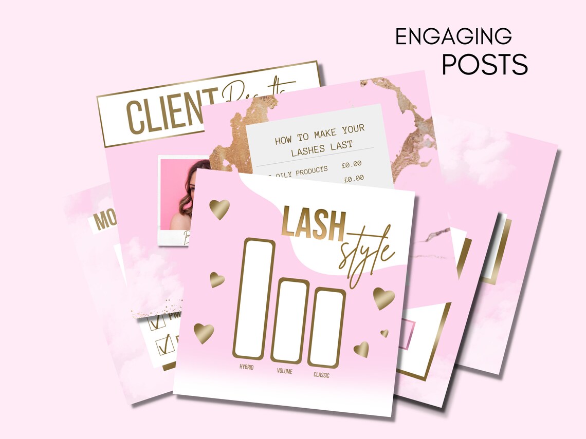 Lash Tech Instagram Post Templates Lash Quotes Lash Posts - Etsy