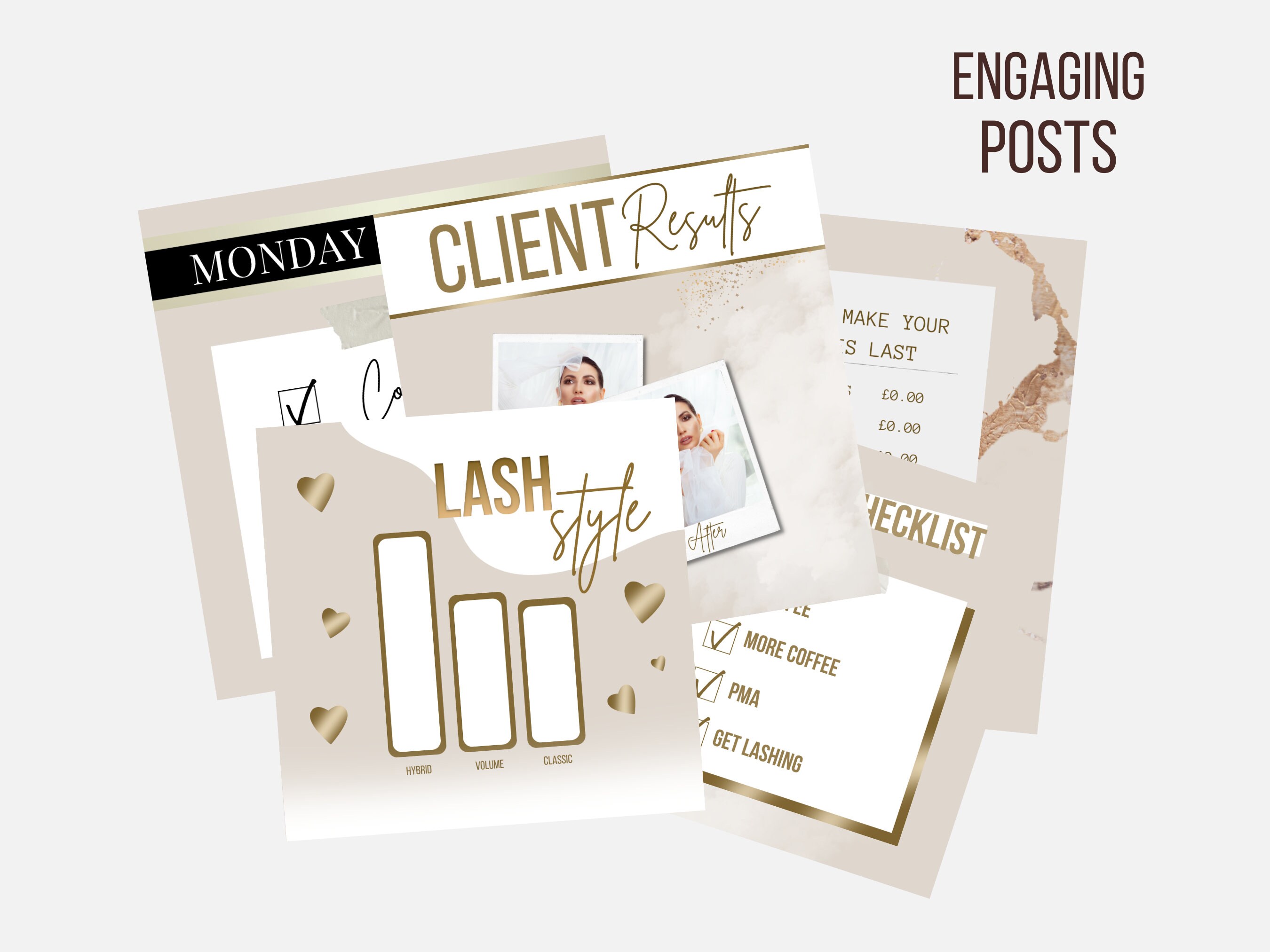 Lash Tech Instagram Post Templates Lash Quotes Lash Posts - Etsy UK