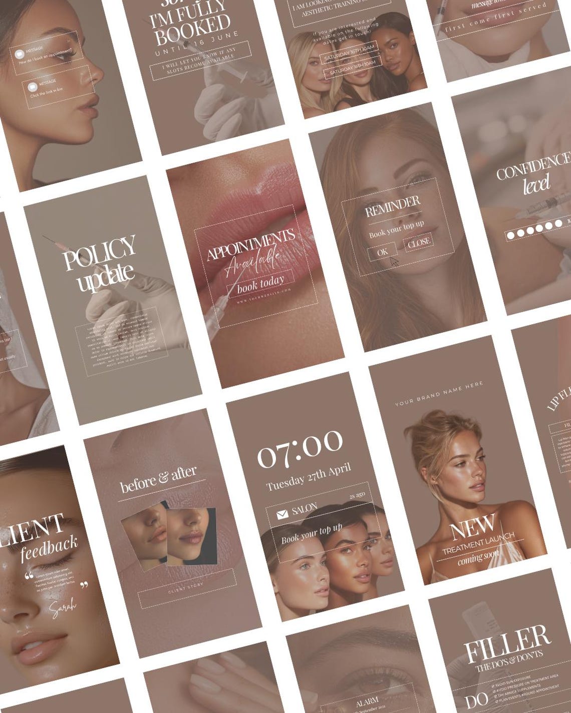 Anti Wrinkle and Filler Instagram Post Templates,aesthetics Templates ...