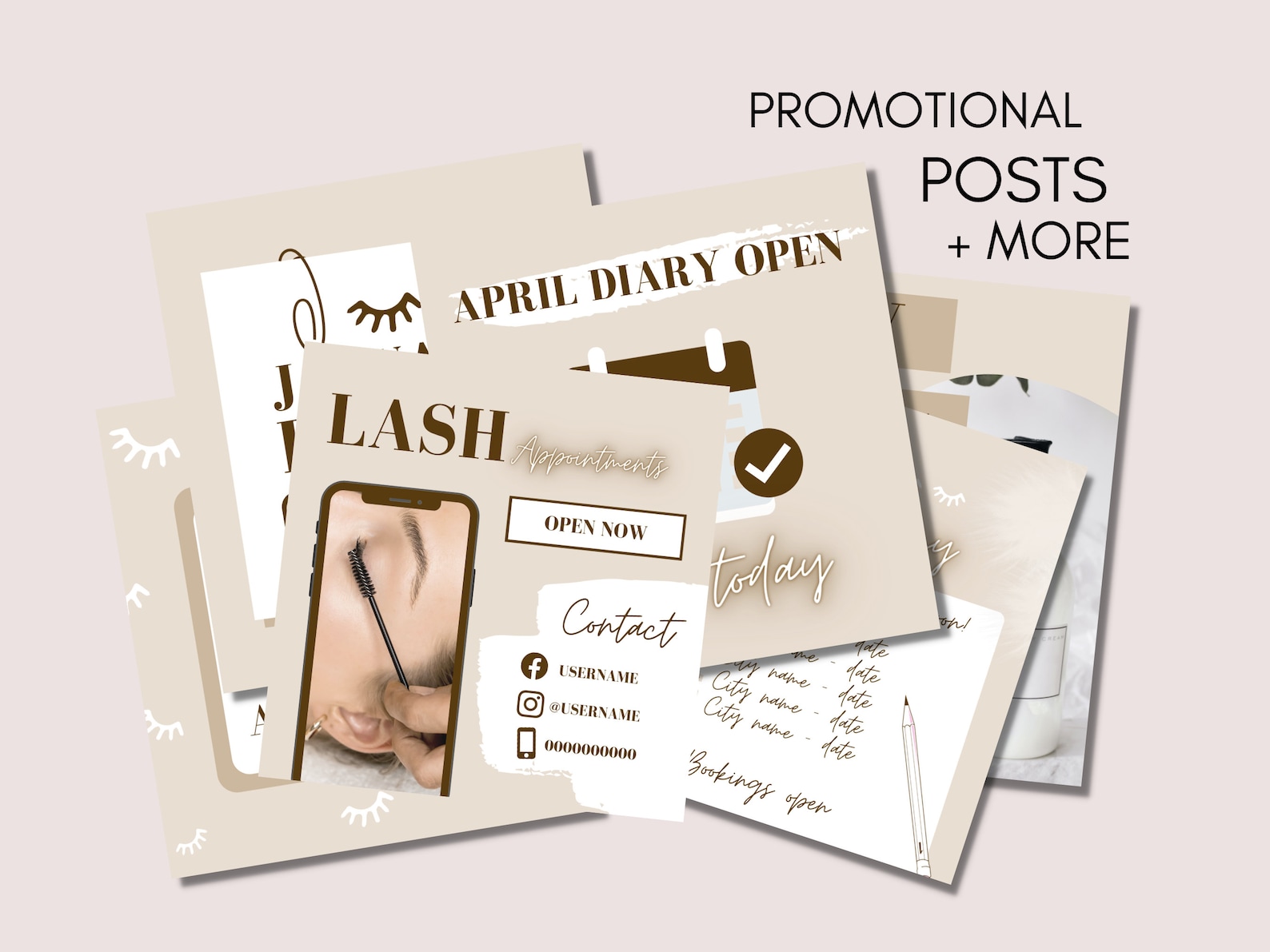 Lash Tech Instagram Post Templates Lash Quotes Lash Posts - Etsy UK