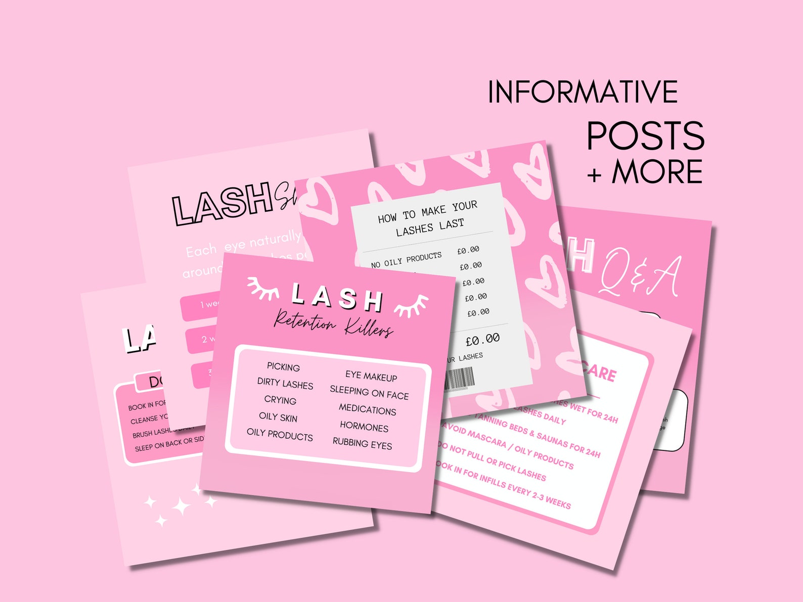 Lash Tech Instagram Post Templates Lash Quotes Lash Posts - Etsy