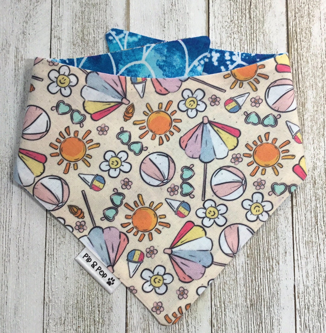 Beach Babe Dog Bandana / Beach Bandana / Two Sided Bandana / Cat ...