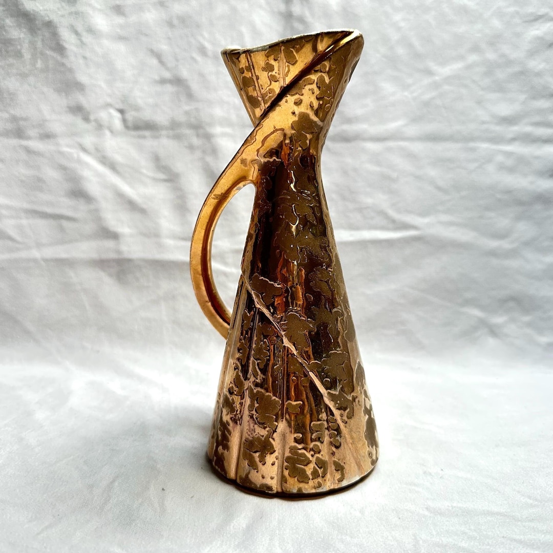 Vintage Weeping Gold Savoy Vase/pitcher With Handle - Etsy