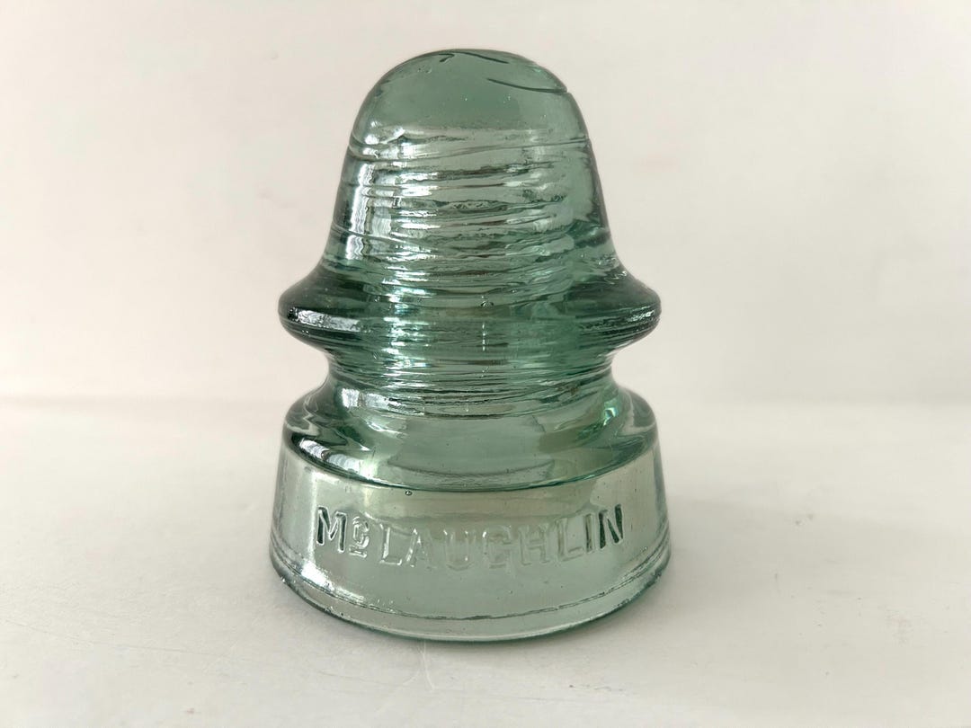 Vintage Green Glass Insulator Mclaughlin Glass Company No 19 With ...