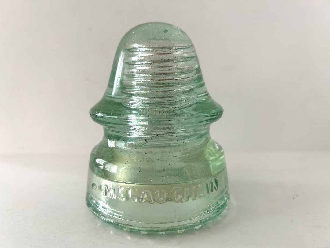 Vintage Mclaughlin Green Glass Insulator No 19 - Etsy