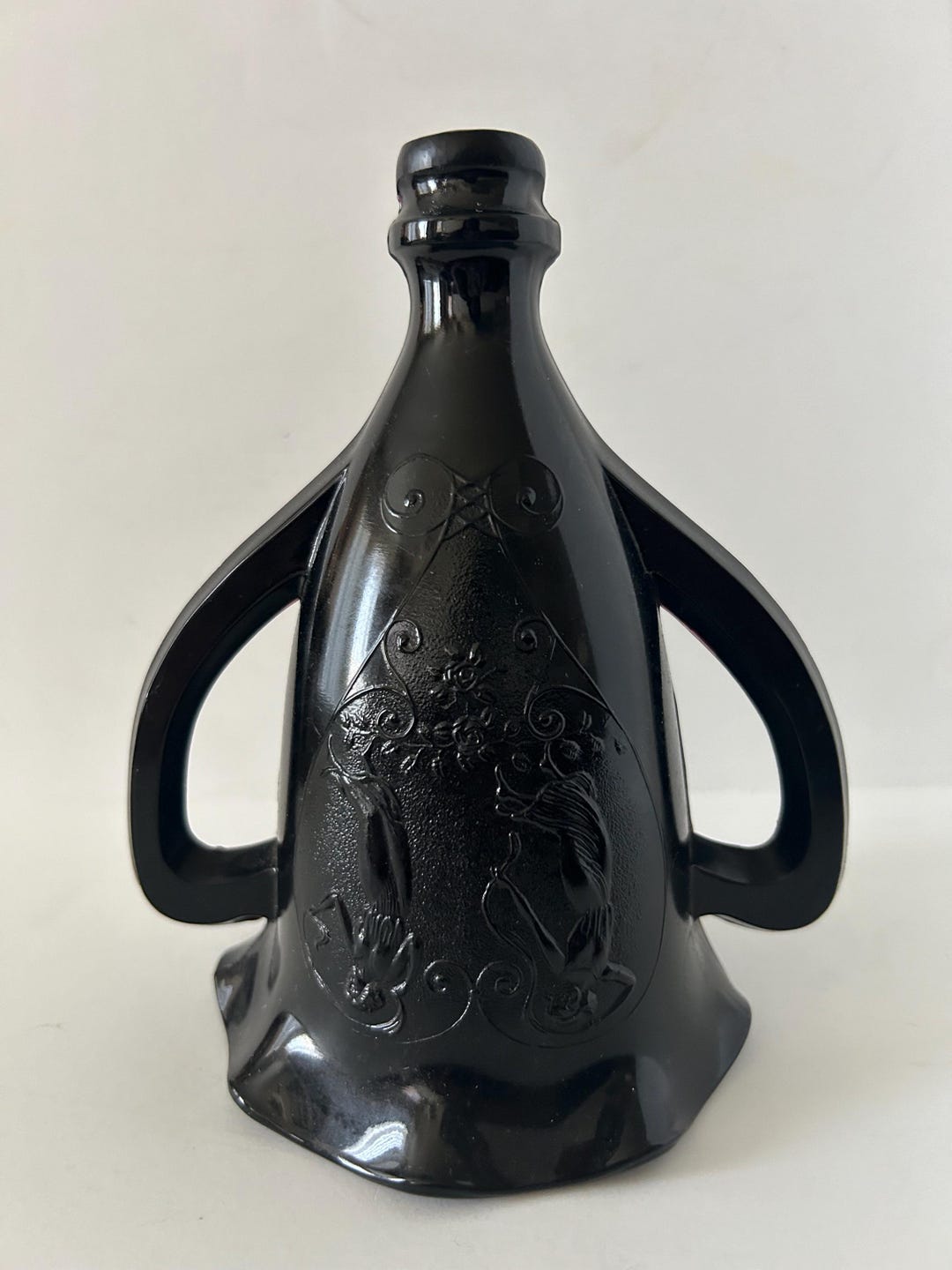 Vintage LE Smith Dancing Nymphs Black Amethyst Glass Bell - Etsy