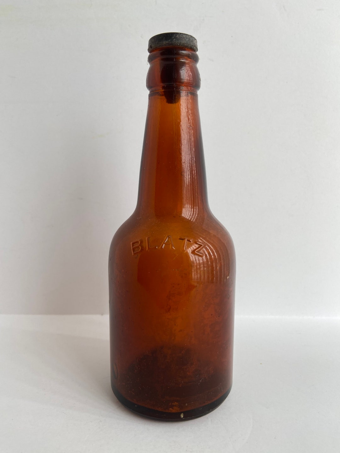 Vintage Blatz Amber Brown Glass Bottle With Original Glass Stopper - Etsy