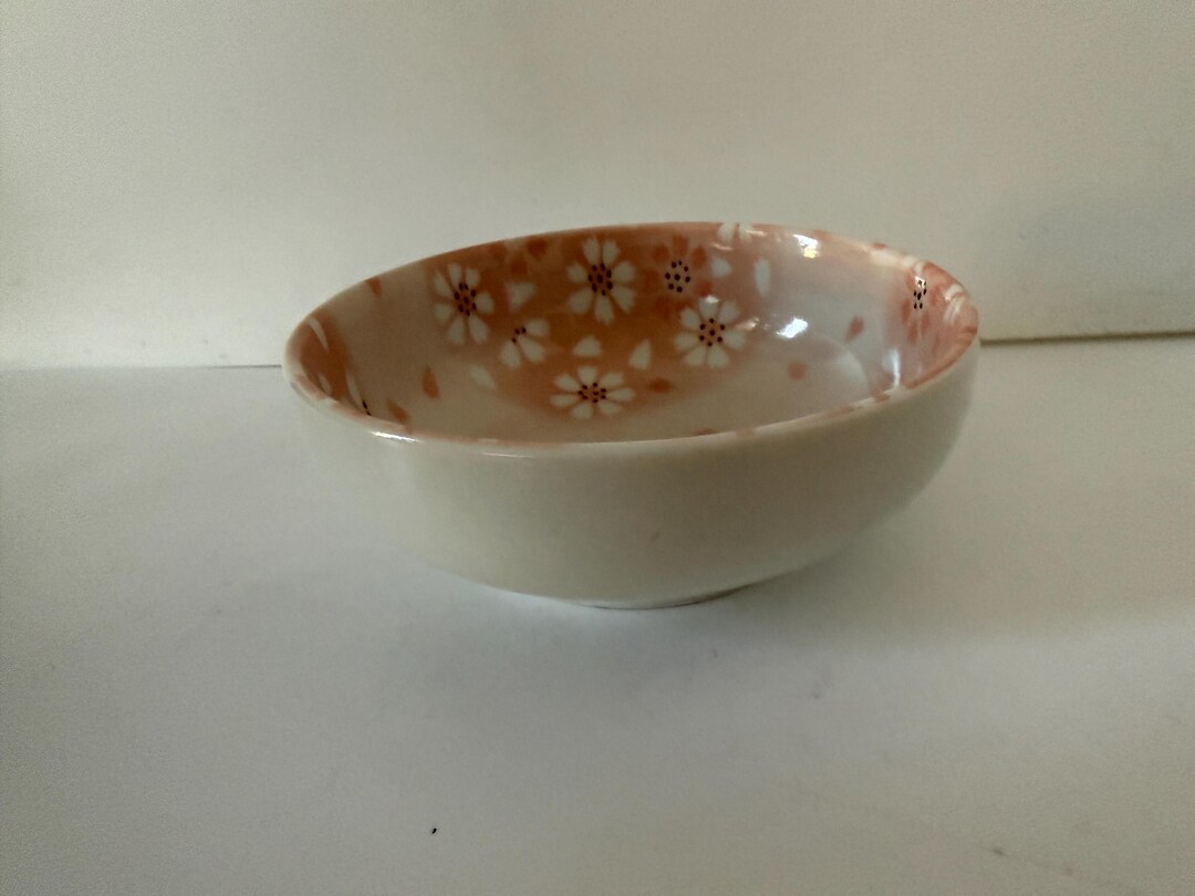 Vintage Hanamai Mino Ware Rice Ramen Bowl Featuring a Pink Cherry ...
