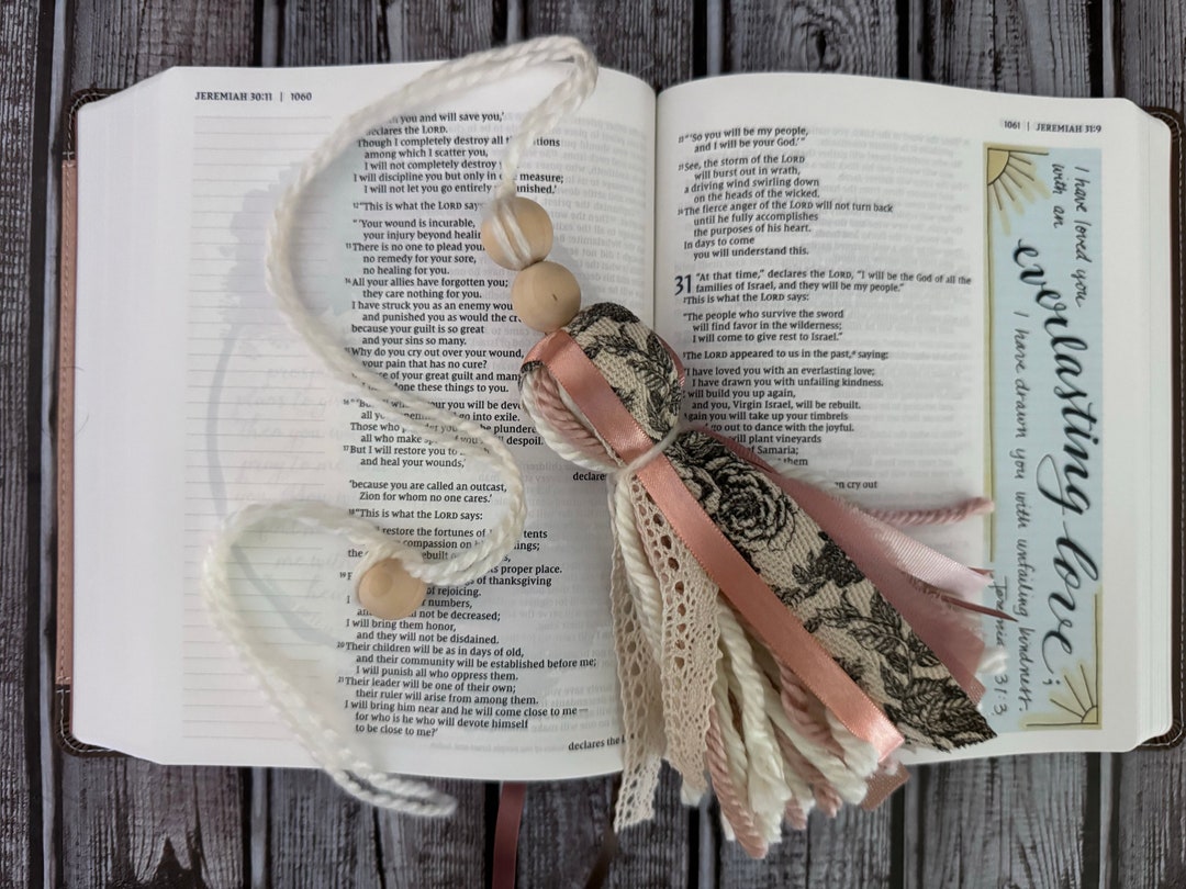 Boho Rosegold Tassel Bookmark: Bible Tassel Bookmark, Tassel Bookmark ...