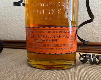 Bulleit Bourbon Whiskey Label, Bourbon Label, Custom Bourbon Bottle ...