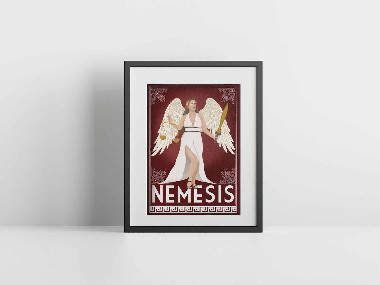 A4 Nemesis Greek Goddess Art Print, Greek Mythology, Goddess of ...