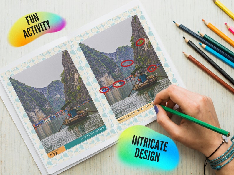 Landscape Spot the Difference Printable Puzzles, Instant Download ...