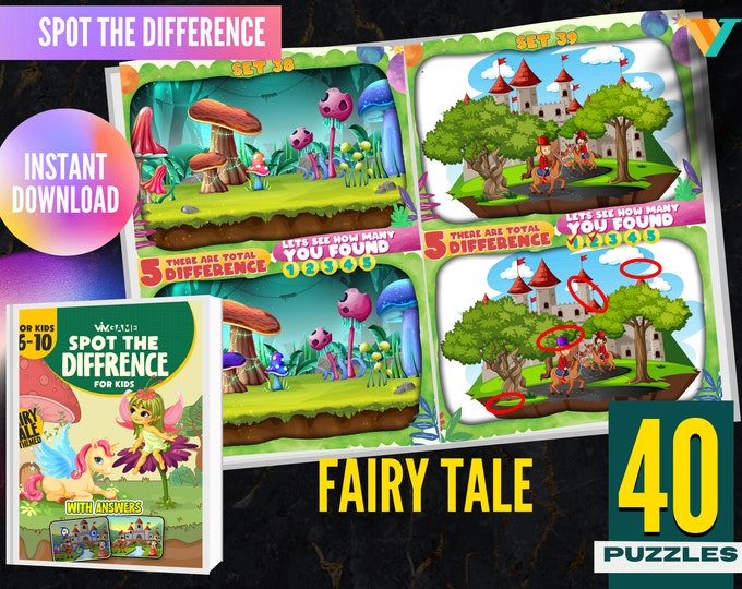 Train Spot the Difference Printable Pages, Find the Difference Instant ...