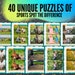 Agriculture Farm Spot the Difference, Colorful Garden Printable Pages ...