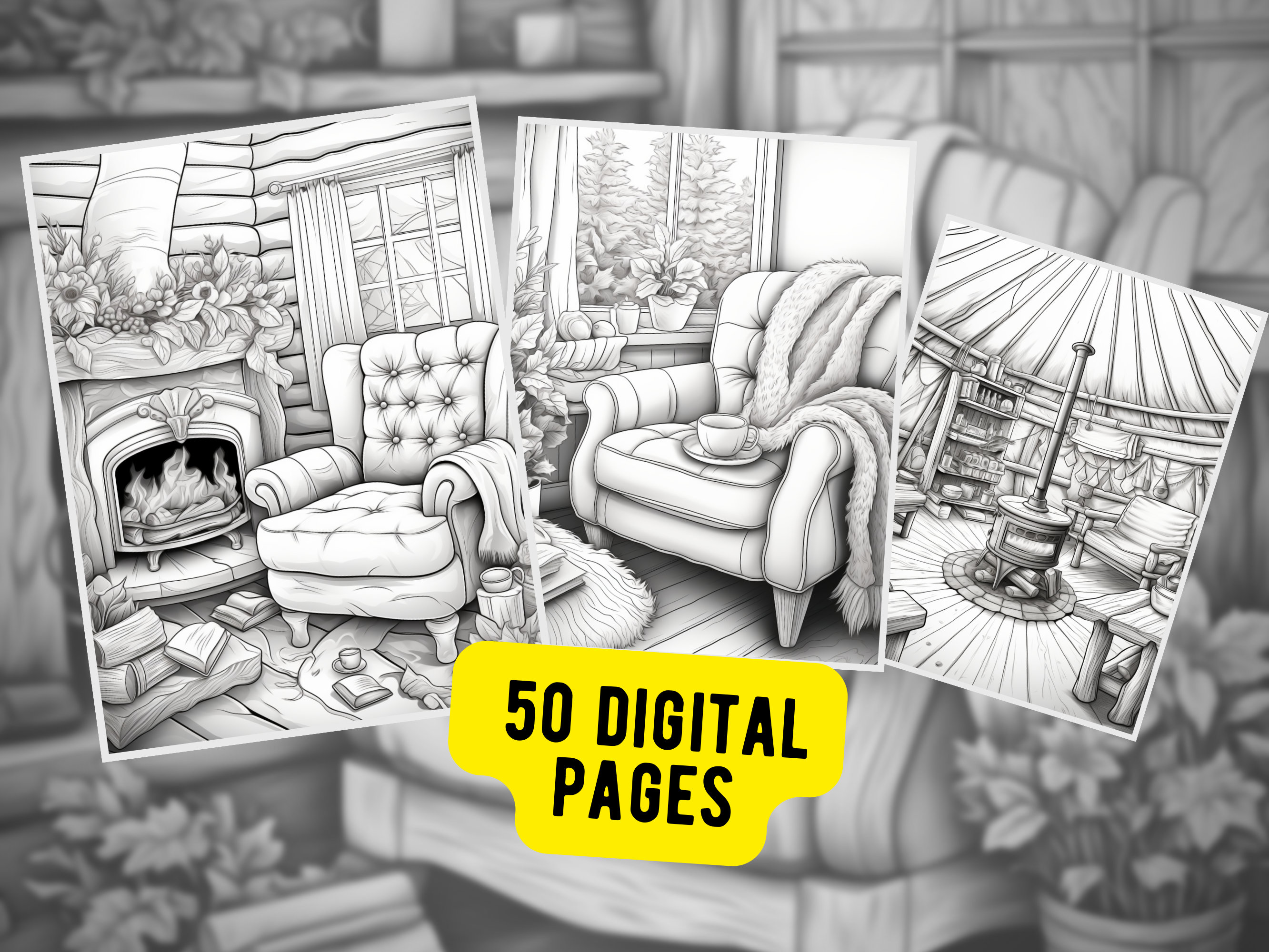 50 Magical Forest Fantasy Coloring Pages for All Instant - Etsy