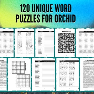 120 Orchid Plant Lover Word Puzzle Game, Word Search, Word Scramble ...