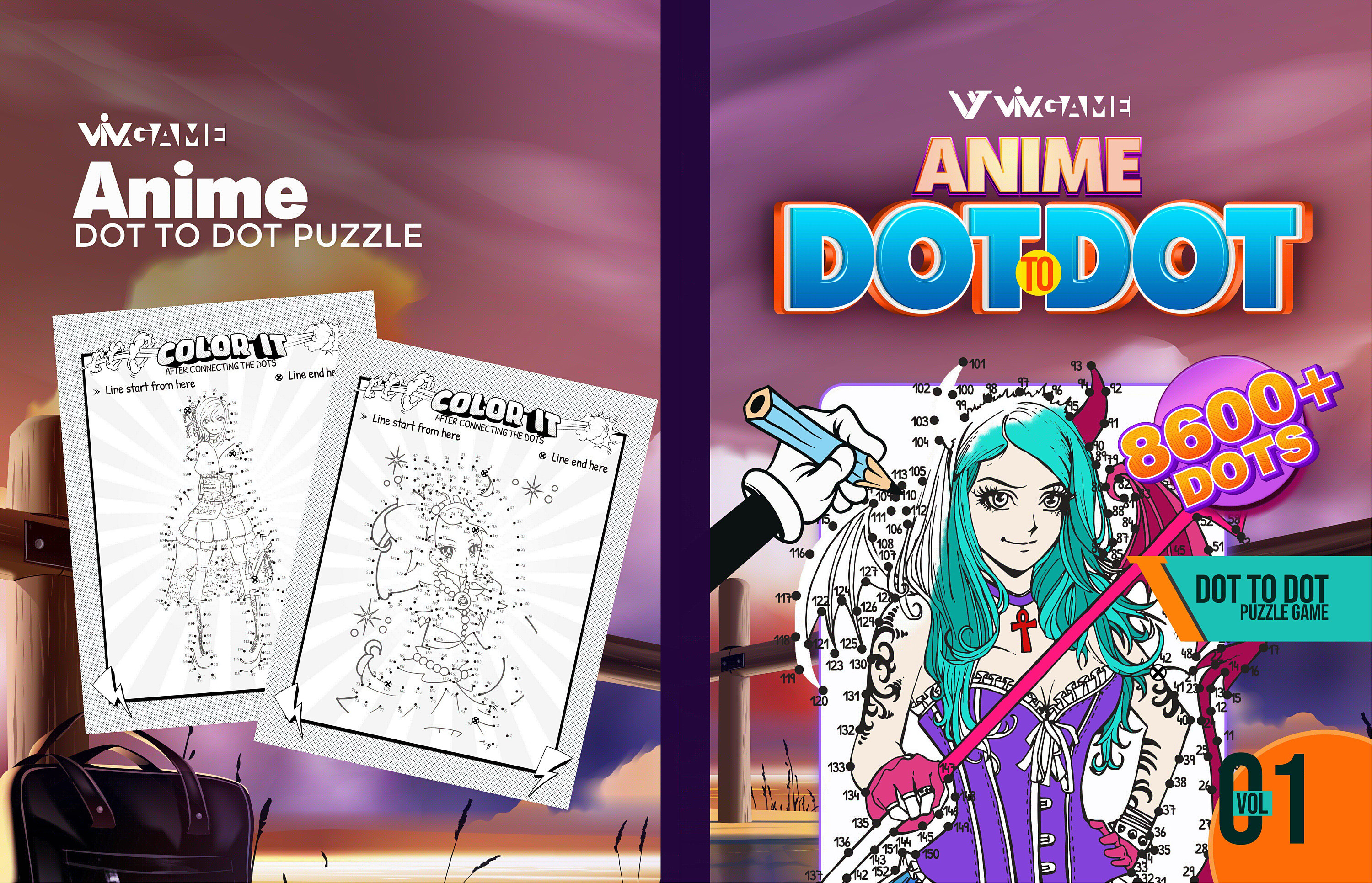 80+ Pages Connect the Dots Anime Puzzle Game : 8600+ Dots to Connect in ...