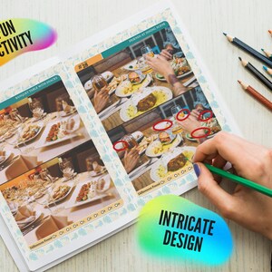 Restaurant Spot the Difference Printable PDF Pages, Cafe Diner Find ...