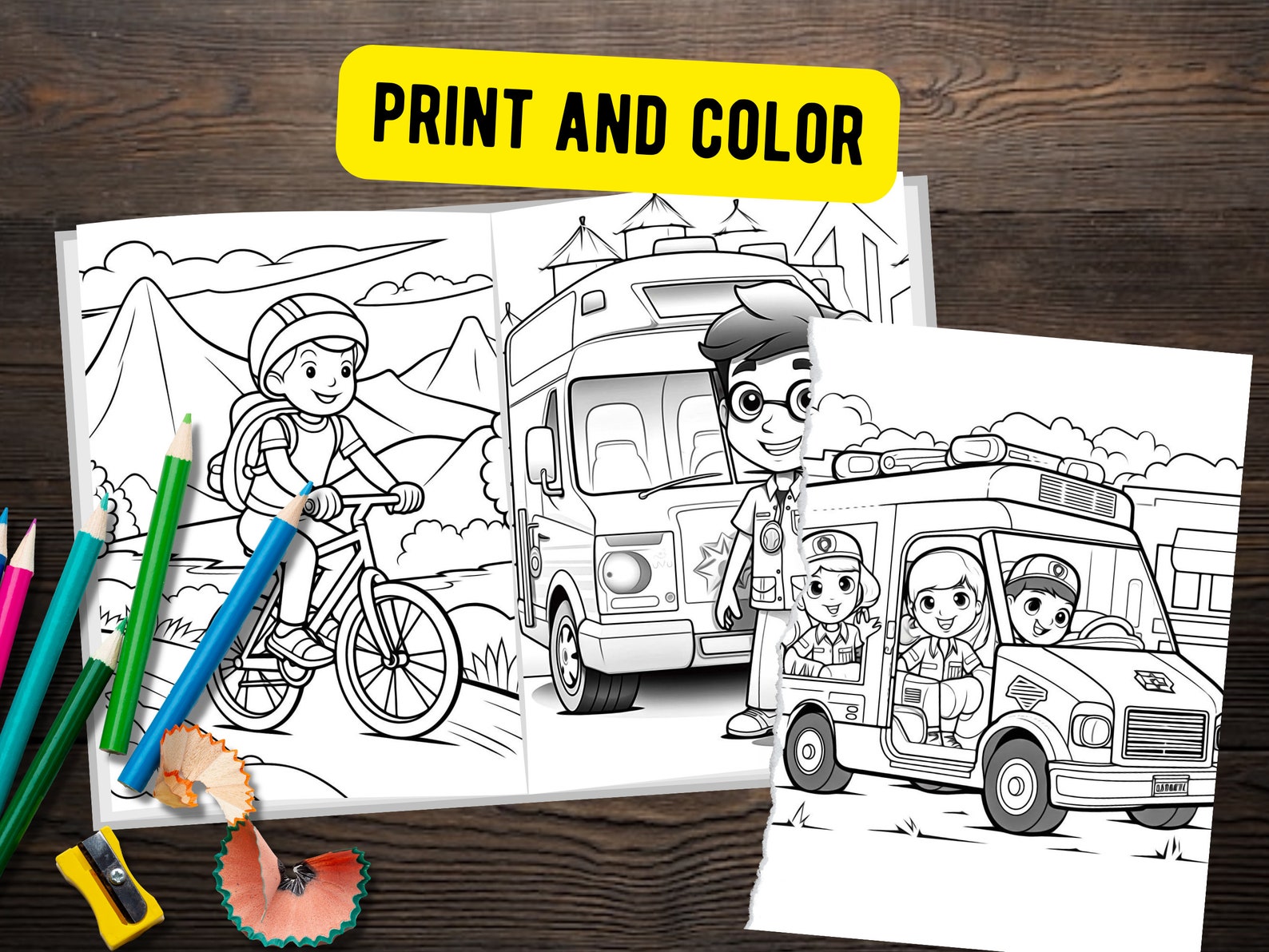 71 Vehicle Coloring Pages Digital Download Printable PDF, Printable ...