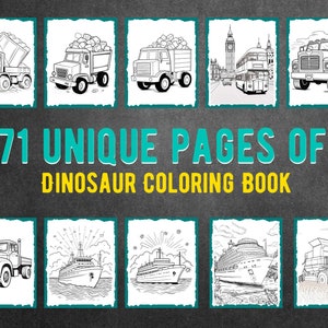 71 Vehicle Coloring Pages Digital Download Printable PDF, Printable ...