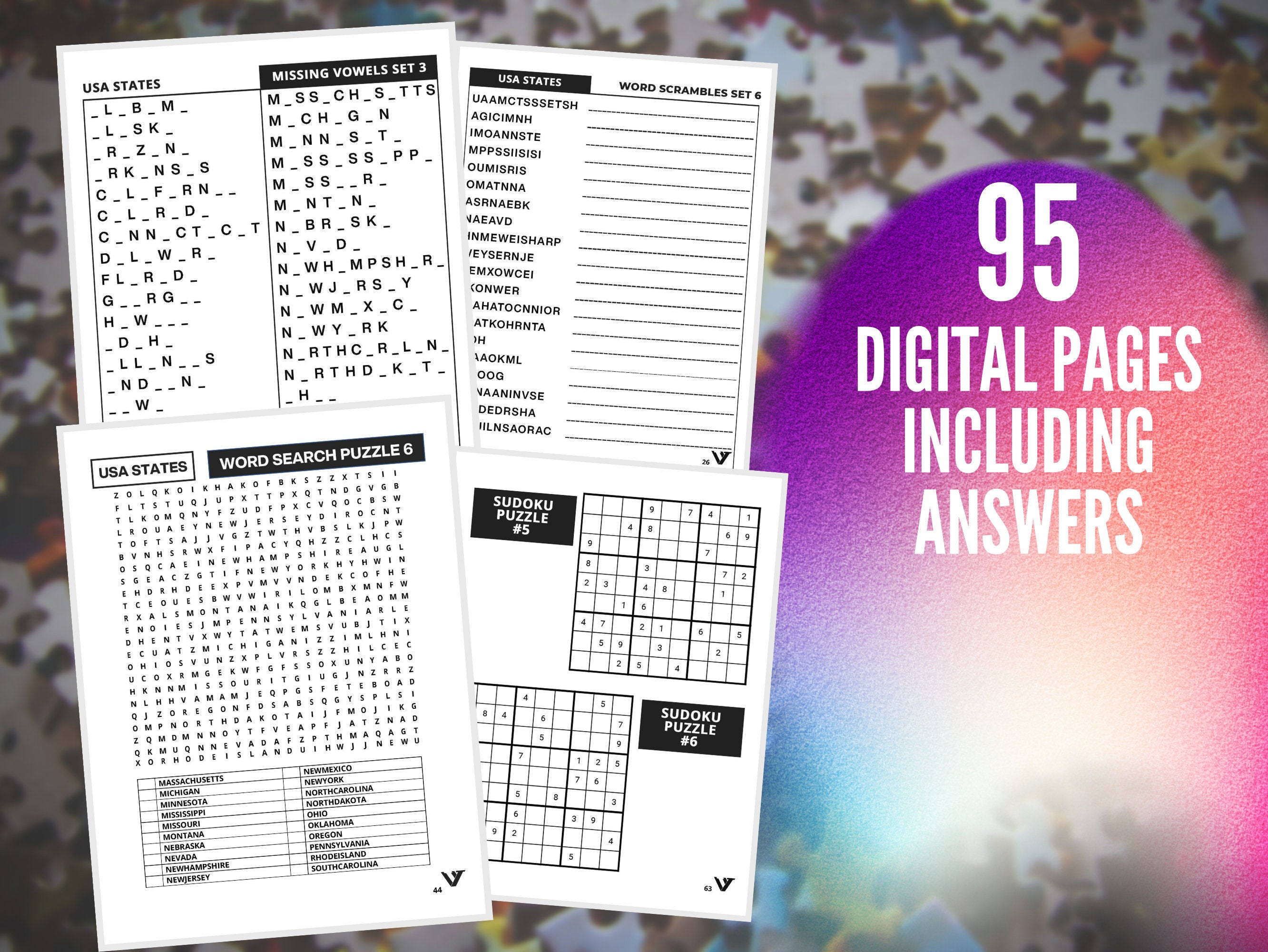 1960's Event Decade 80 Puzzles for Senior Citizen, Printable PDF ...