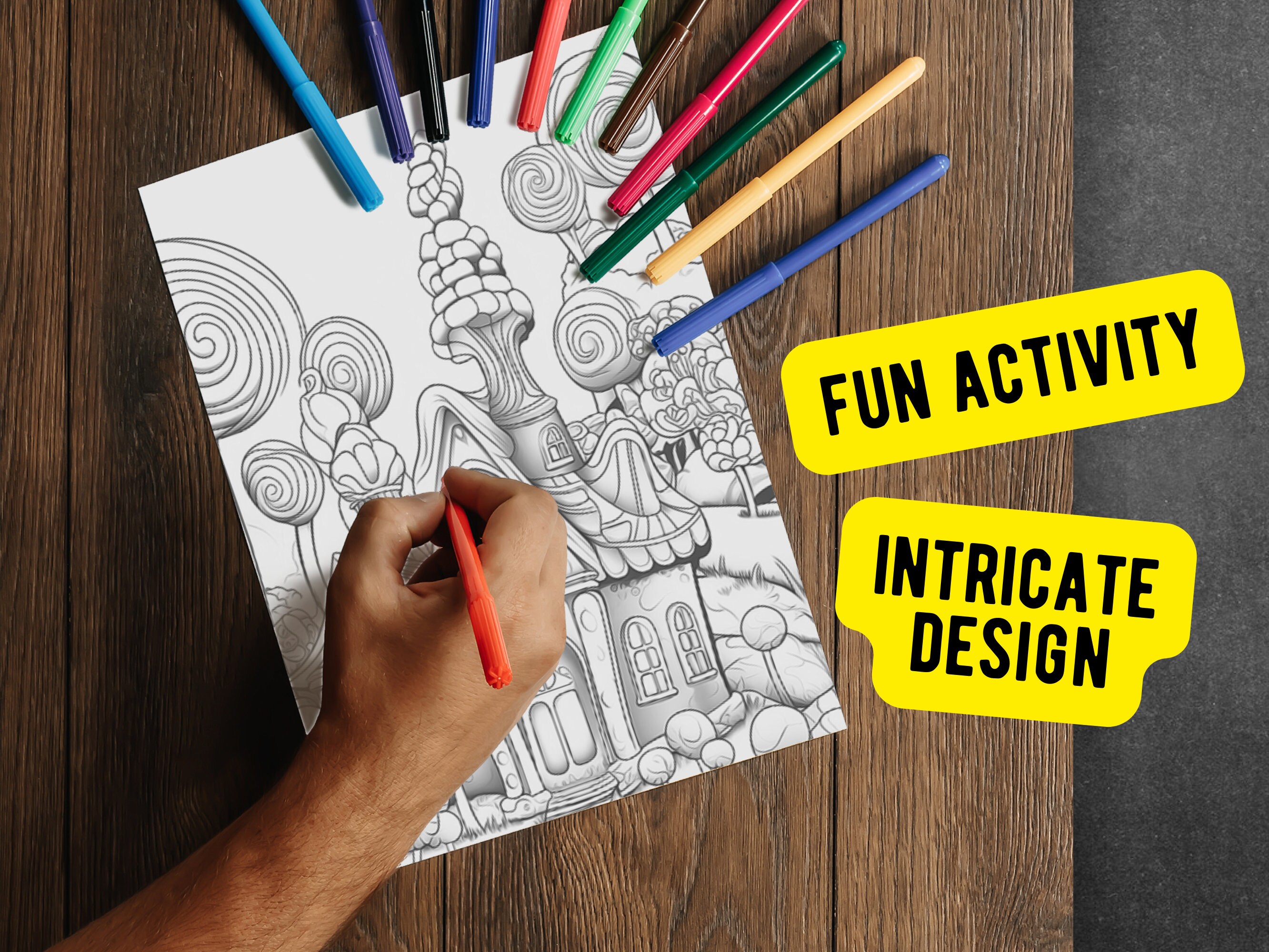 50 Candyland Printable Coloring PDF File, Dessert Coloring, Candy ...