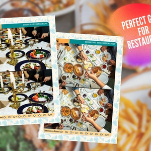 Restaurant Spot the Difference Printable PDF Pages, Cafe Diner Find ...