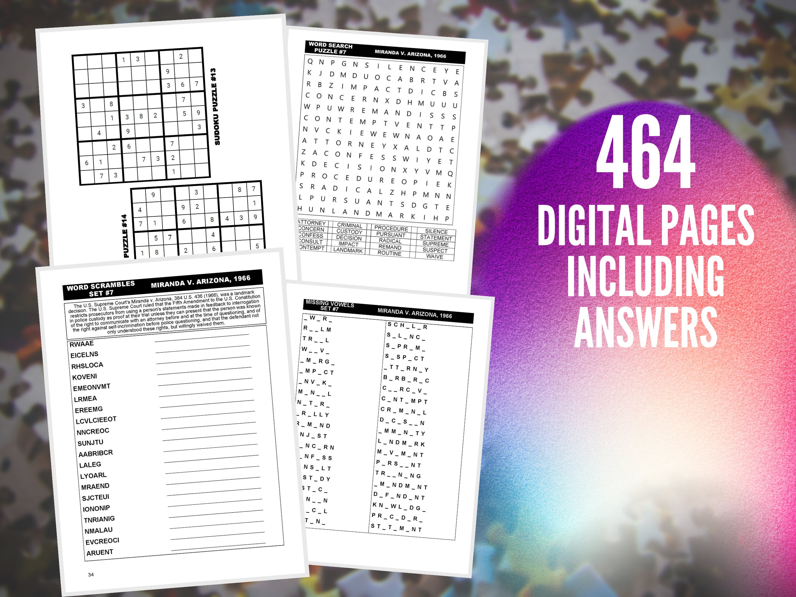 500 Mega Puzzles, Word Searching Games Bundle for Adults on Worldwide ...