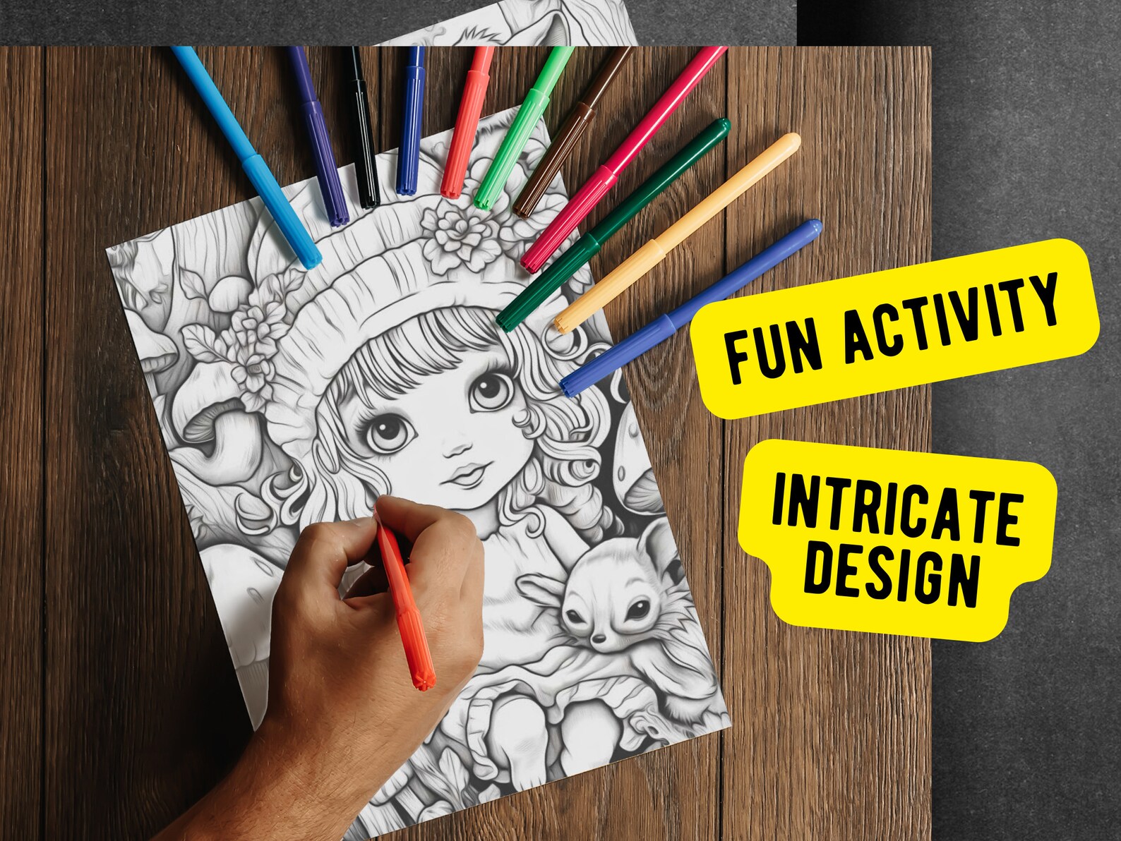 71 Cute Woodland Fairy Coloring Book Adults Kids Instant - Etsy