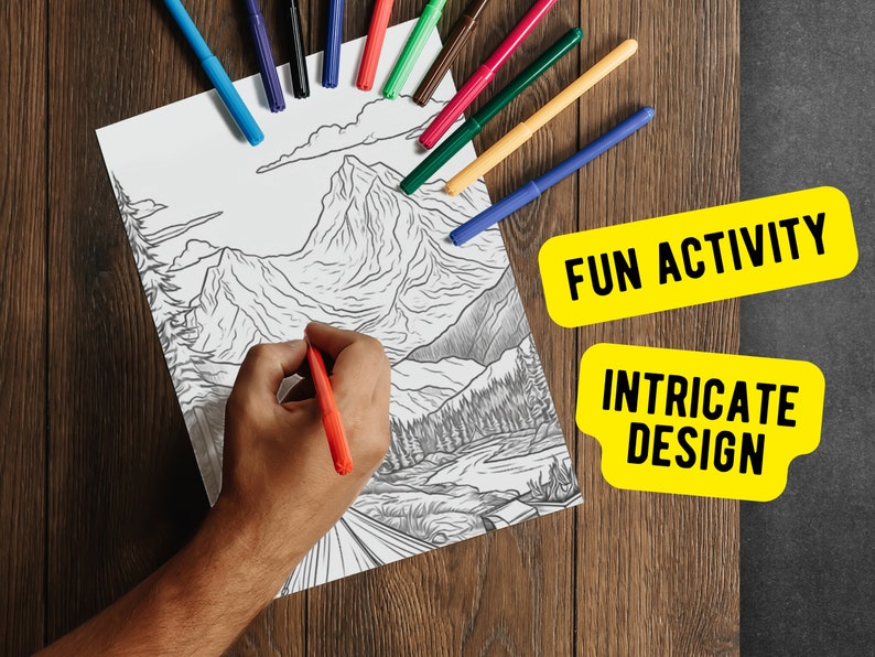 50 Camping Trip Adventure Coloring Pages Printable PDF, Hiking Coloring ...