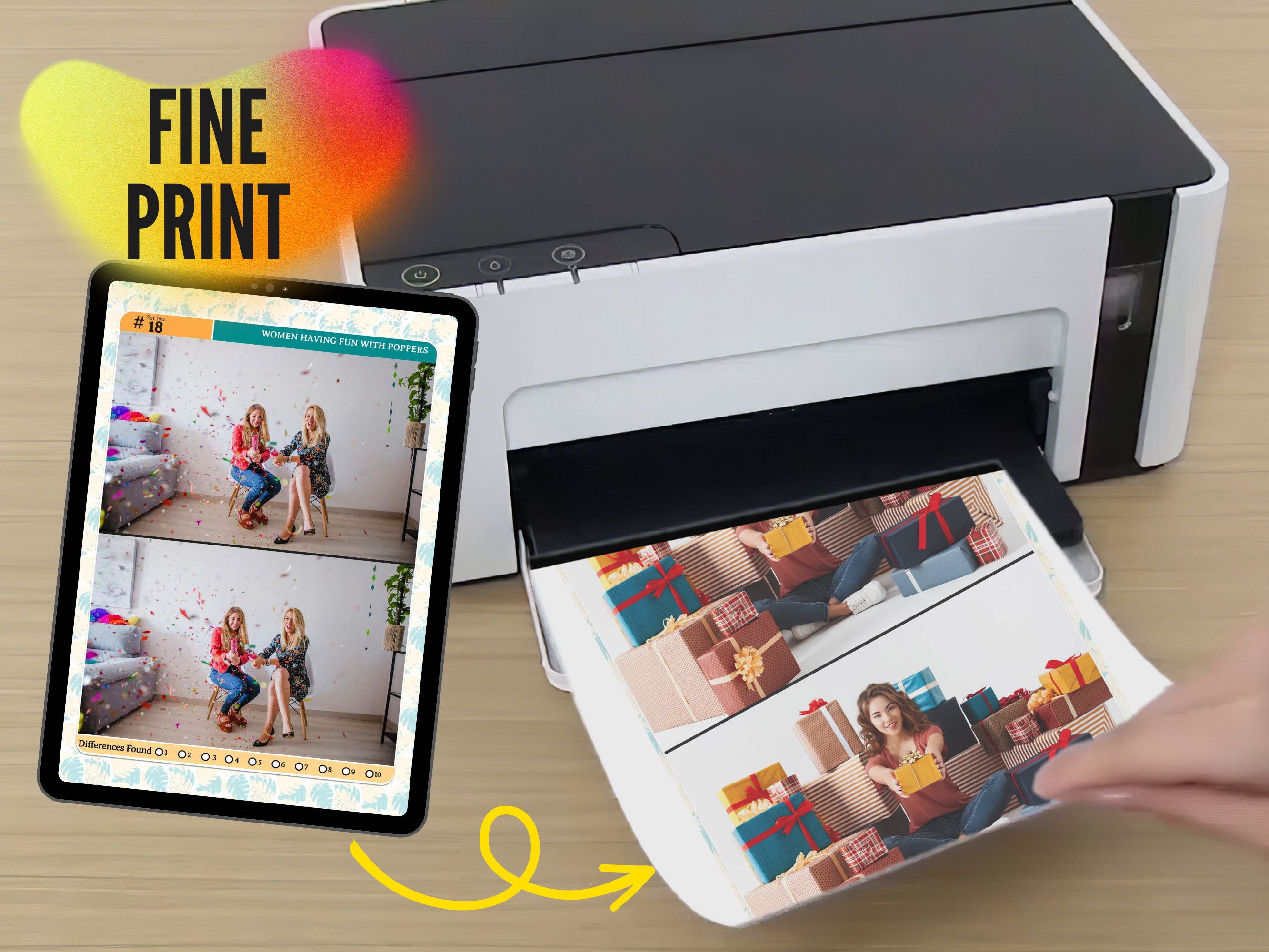 Birthday Spot the Difference, Coloring Printable Pages, Love Find the ...